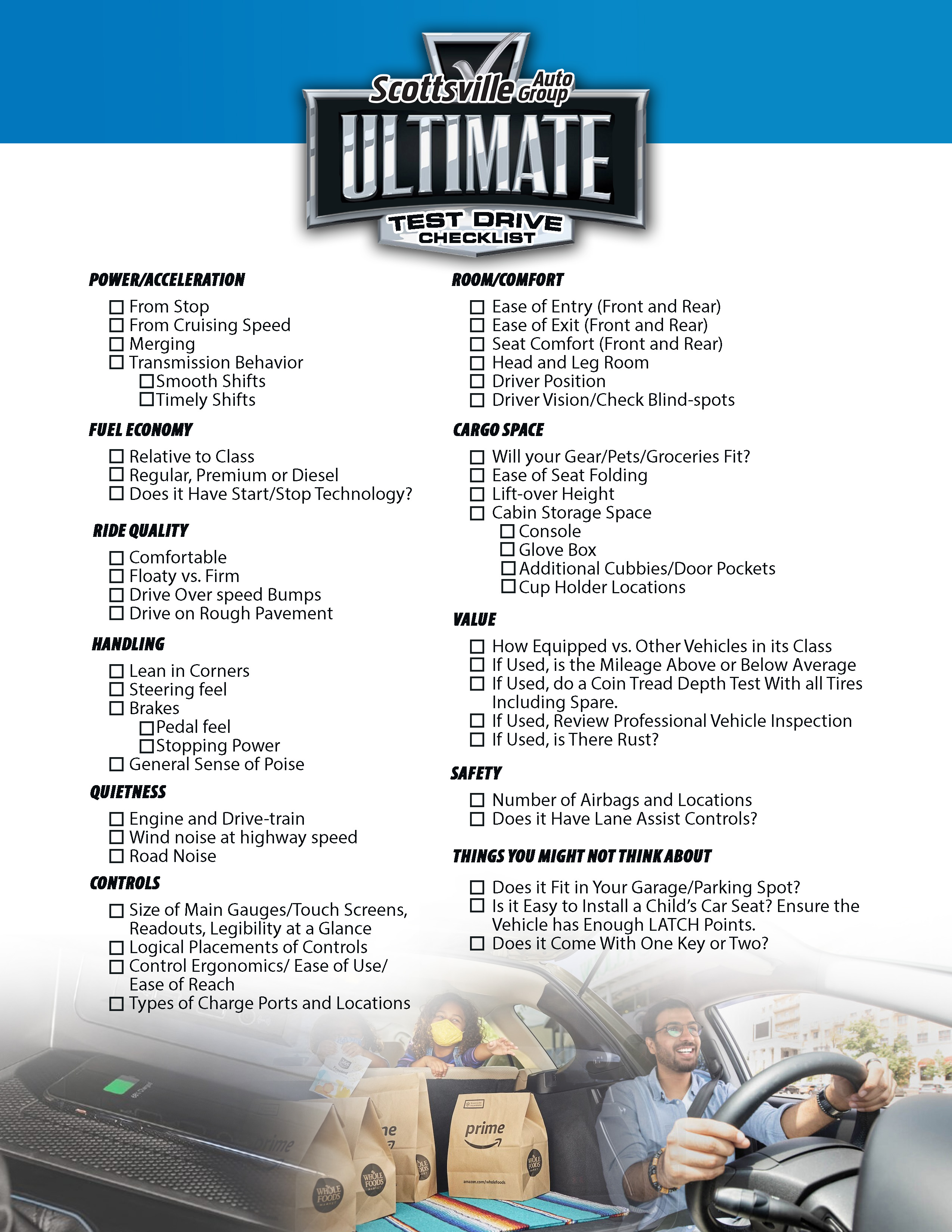 Ultimate Test Drive Checklist - Subaru of Cranbrook